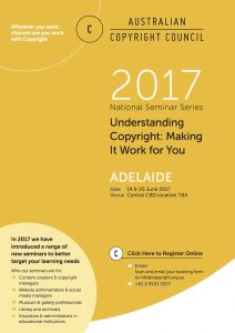 Australian Copyright Council Seminars - MTASA
